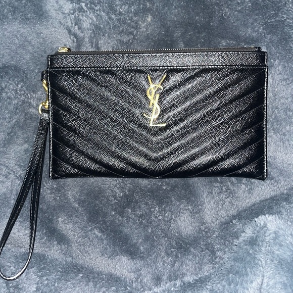 Yves Saint Laurent | Bags | Ysl Large Zipped Pouch | Poshmark